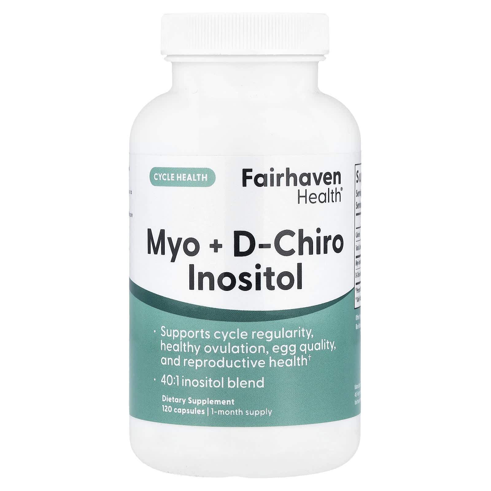 Fairhaven Health Myo + D‑Chiro Inositol 120 Capsules - Maroc Prix